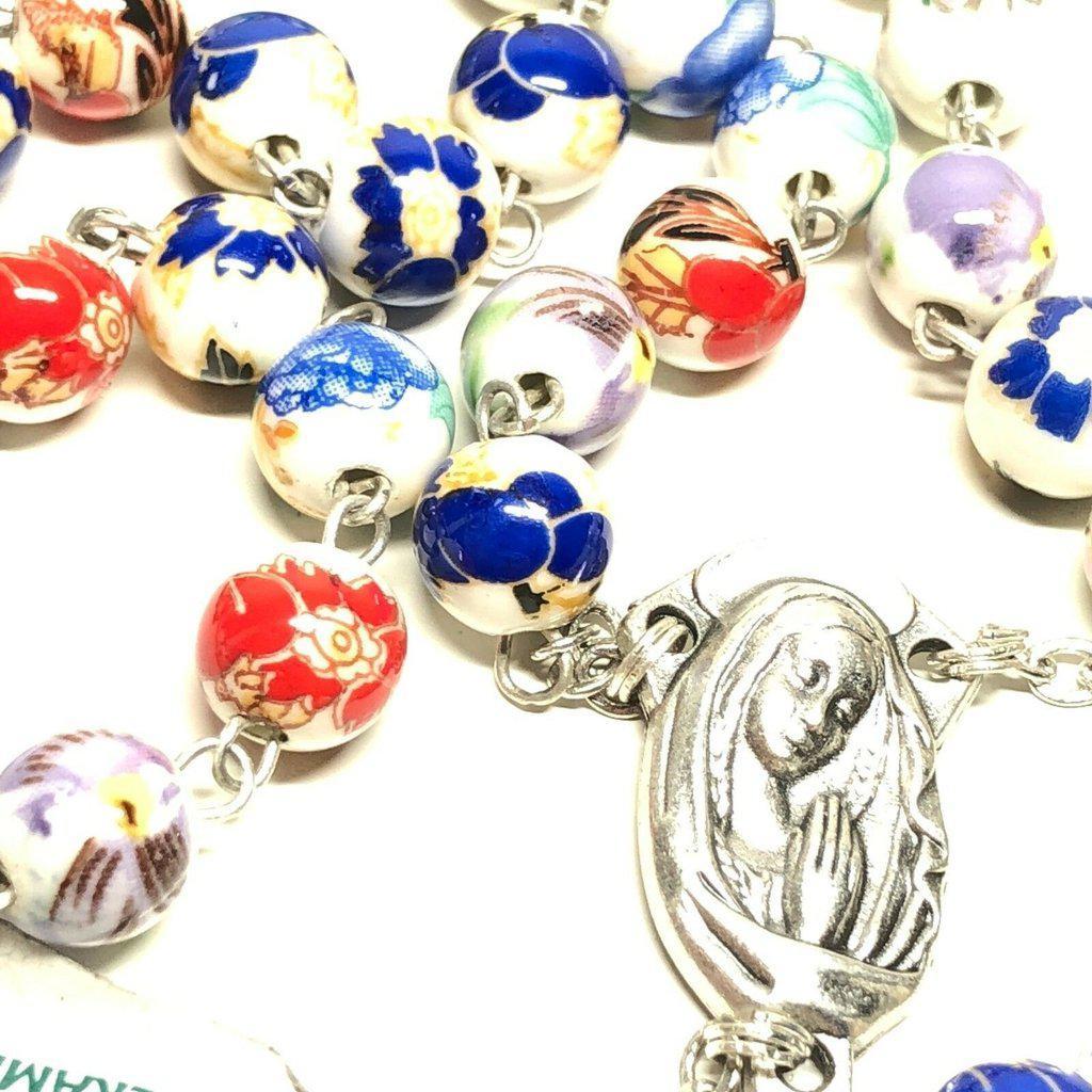 Ceramic Rosary - Catholic Prayer Beads - Blessed Pope Francis -Blessed ...
