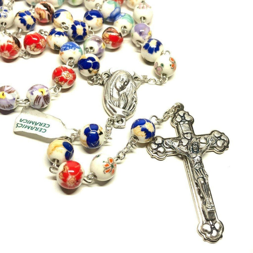 Ceramic Rosary - Catholic Prayer Beads - Blessed Pope Francis -Blessed ...