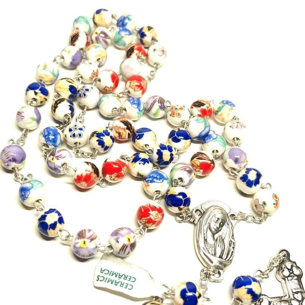 Ceramic Rosary - Catholic Prayer Beads - Blessed Pope Francis -Blessed ...