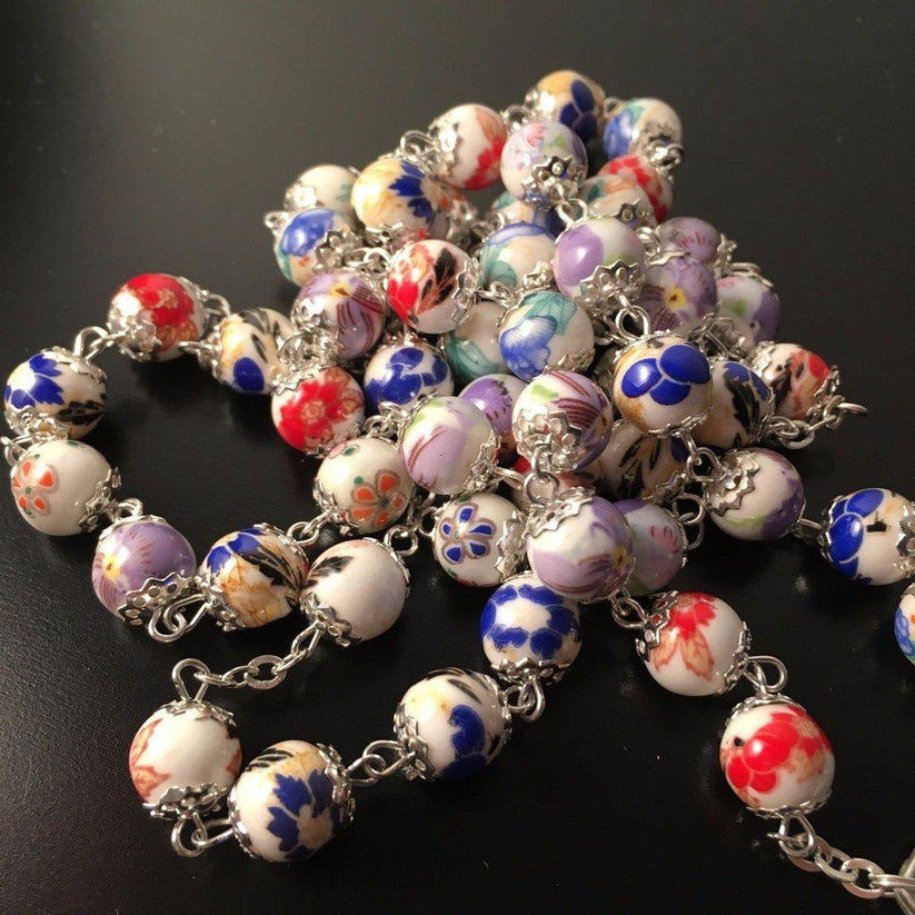 Ceramic Rosary - Catholic Prayer Beads - Blessed Pope Francis -Blessed ...