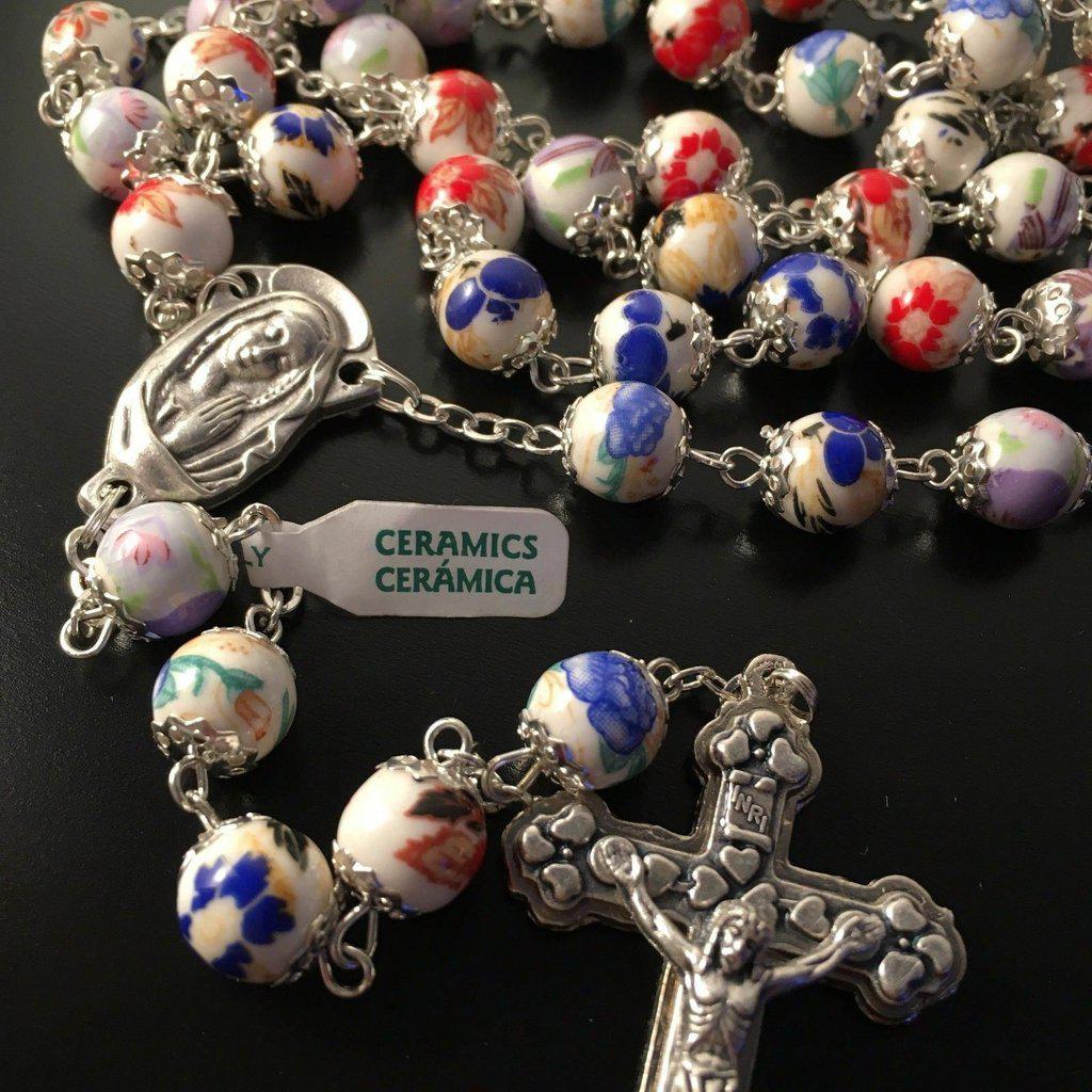 Ceramic Rosary - Catholic Prayer Beads - Blessed Pope Francis -Blessed ...