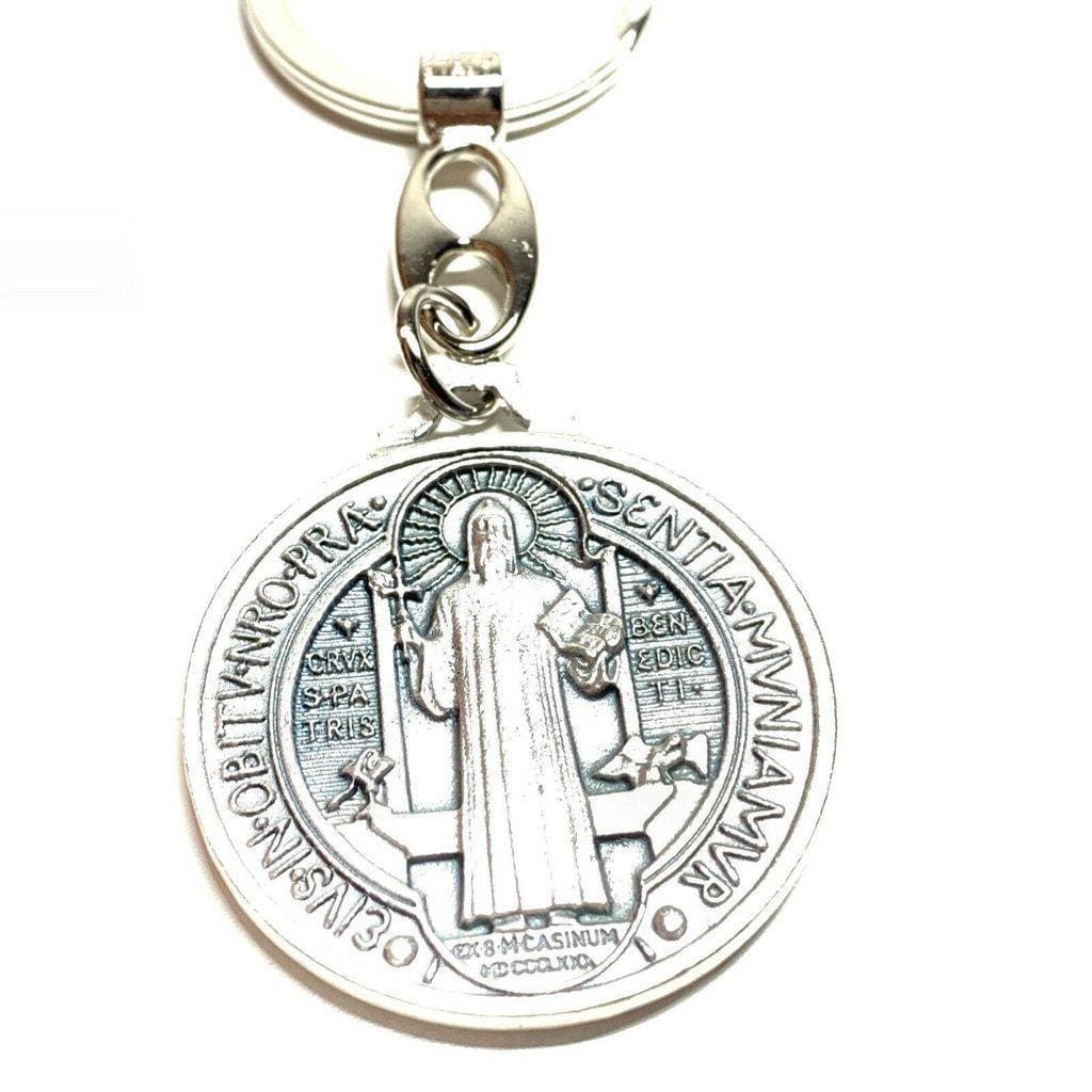 Key Chain - St. Saint Benedict Key Ring Medallion Exorcism Blessed ...
